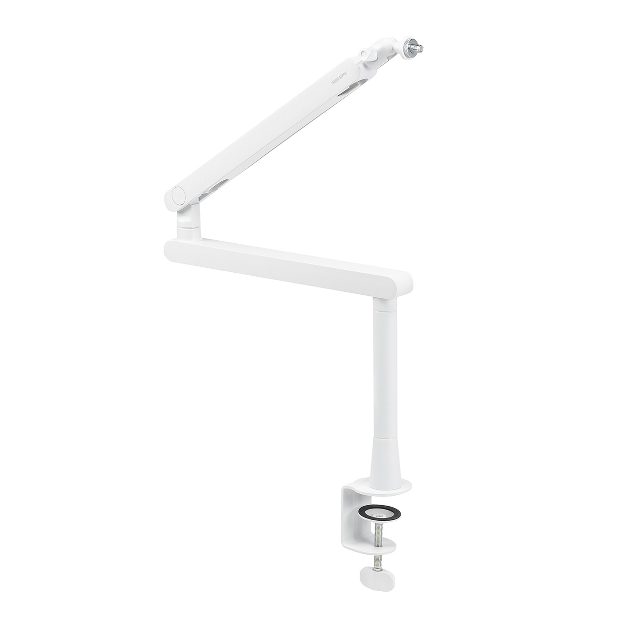 マイクアーム マイクブームアーム マイクスタンド クランプ コンデンサーマイク 耐荷重2kg 3関節 ロープロファイル対応 ホワイト 100-MCST001W | 通販ならサンワダイレクト
