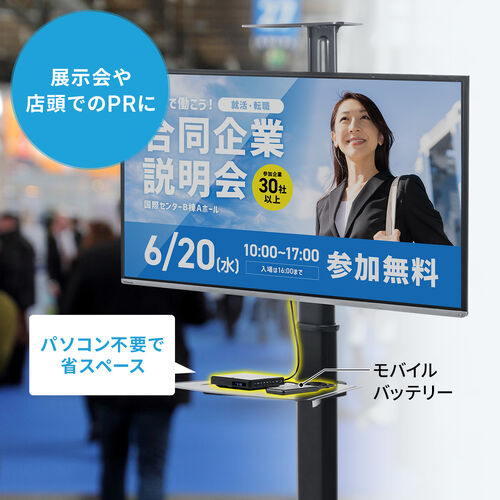 400-MEDI052 ミニDVDプレーヤー CD 再生専用 USB給電 リージョンフリー 地デジ CPRM対応 HDMI RCA出力 ...