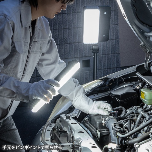 LED-FL3 LED投光器 充電式 屋外 三脚付 USB充電 ソーラー充電対応 3000ルーメン LED着脱可能 | 通販ならサンワダイレクト