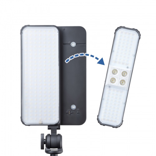 LED-FL3 LED投光器 充電式 屋外 三脚付 USB充電 ソーラー充電対応 3000ルーメン LED着脱可能 | 通販ならサンワダイレクト